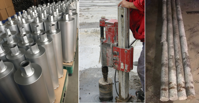 102mm Core Bits Diamond Grinding Segments For Concrete , Reinforced ...