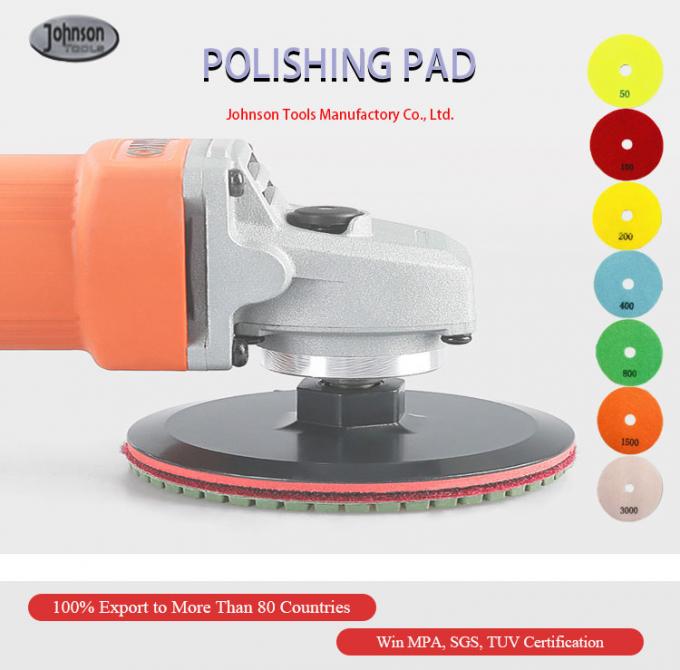 100mm 3 Step Granite Polishing Pads For Porcelain Ceramic Tiles