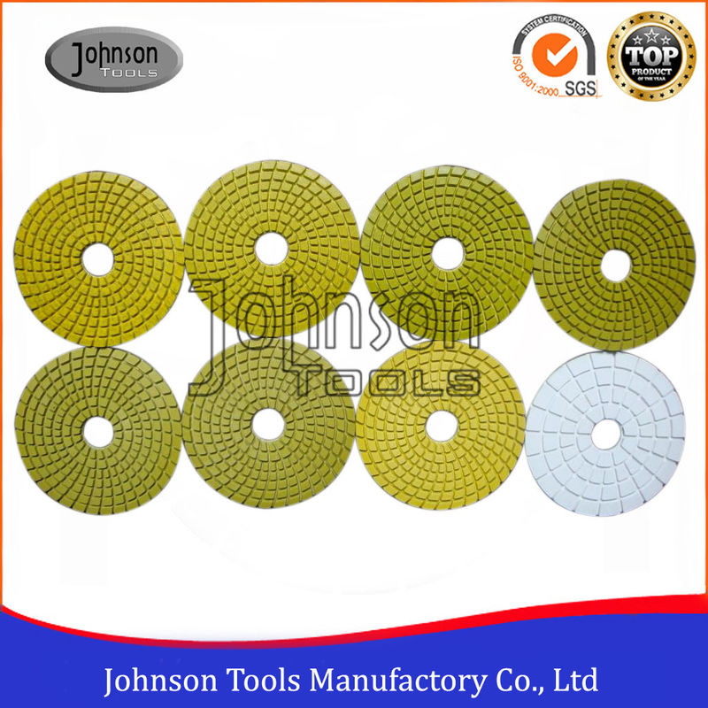 100mm Diamond Wet Polishing Pad / Polishing Discs For Granite Marble ...