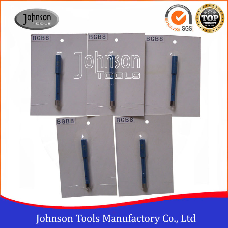 8mm Silver Welded Diamond Core Drill Bits With 3 / 8 Inch Shaft