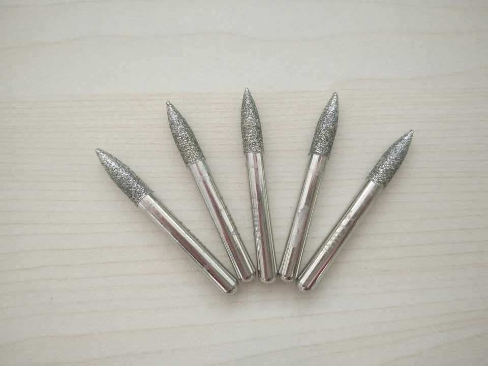 Electroplated Type Diamond Mounted Points For Grinding / Engraving Stone
