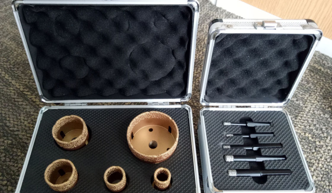 Vacuum Brazed Diamond Core Drill Bits M14 And Hex Thread Box Packaging