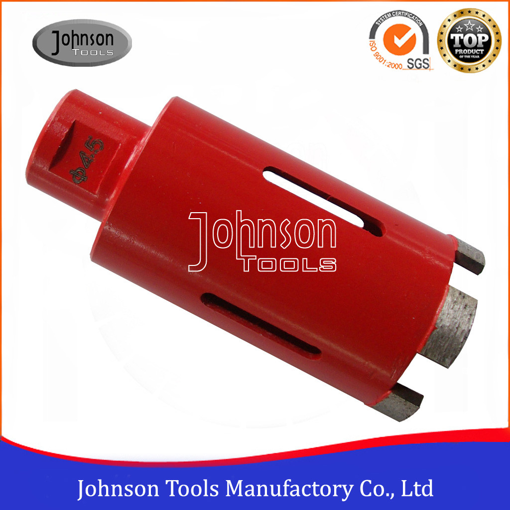 45mm 1 3/4" Diamond Core Drill Bits For Sandstone / Limestone