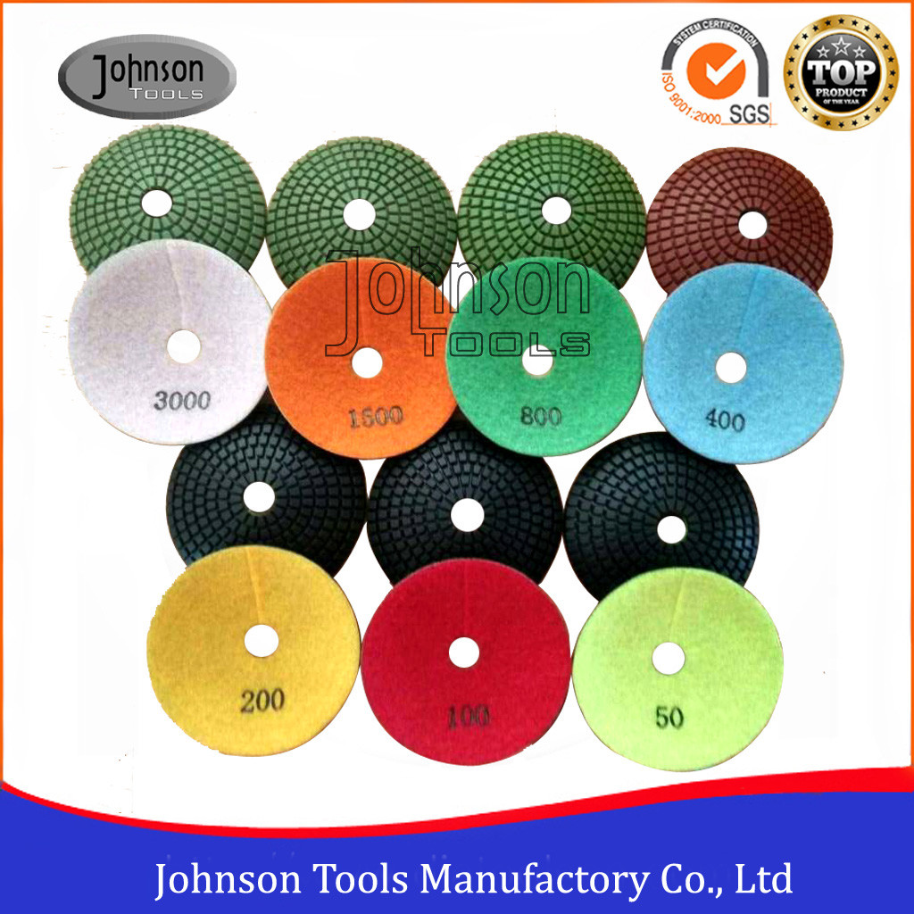100mm Convex Diamond Polishing Pads For Ogee Polish / Oval Shape