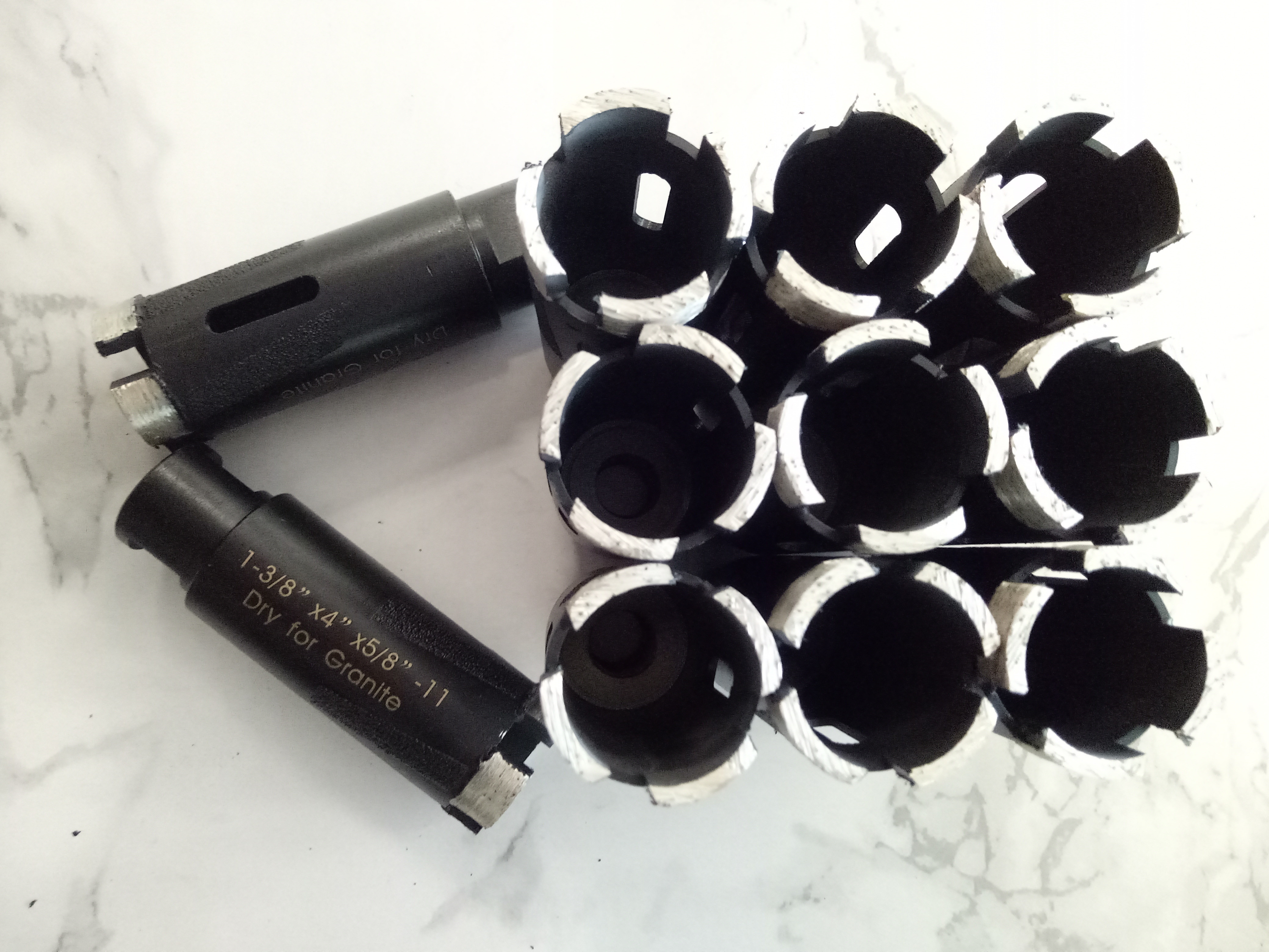 OD 35mm Diameter Dry Diamond Core Drill Bits With Brazed Rods For Hard ...